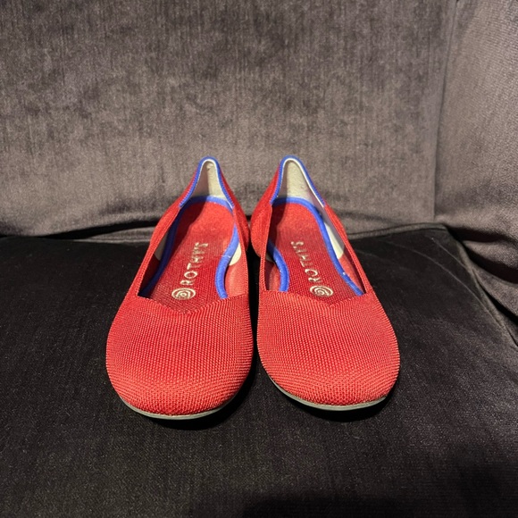 Rothy's | Shoes | Rothys Size 75 Red Ballet Round Toe Flats | Poshmark